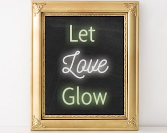 Let Love Glow, Glow Stick Sign, Glowstick Sign, Wedding Glow Sticks ...