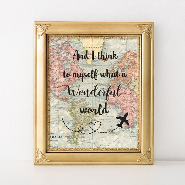 What a Wonderful World Wall Art - Etsy