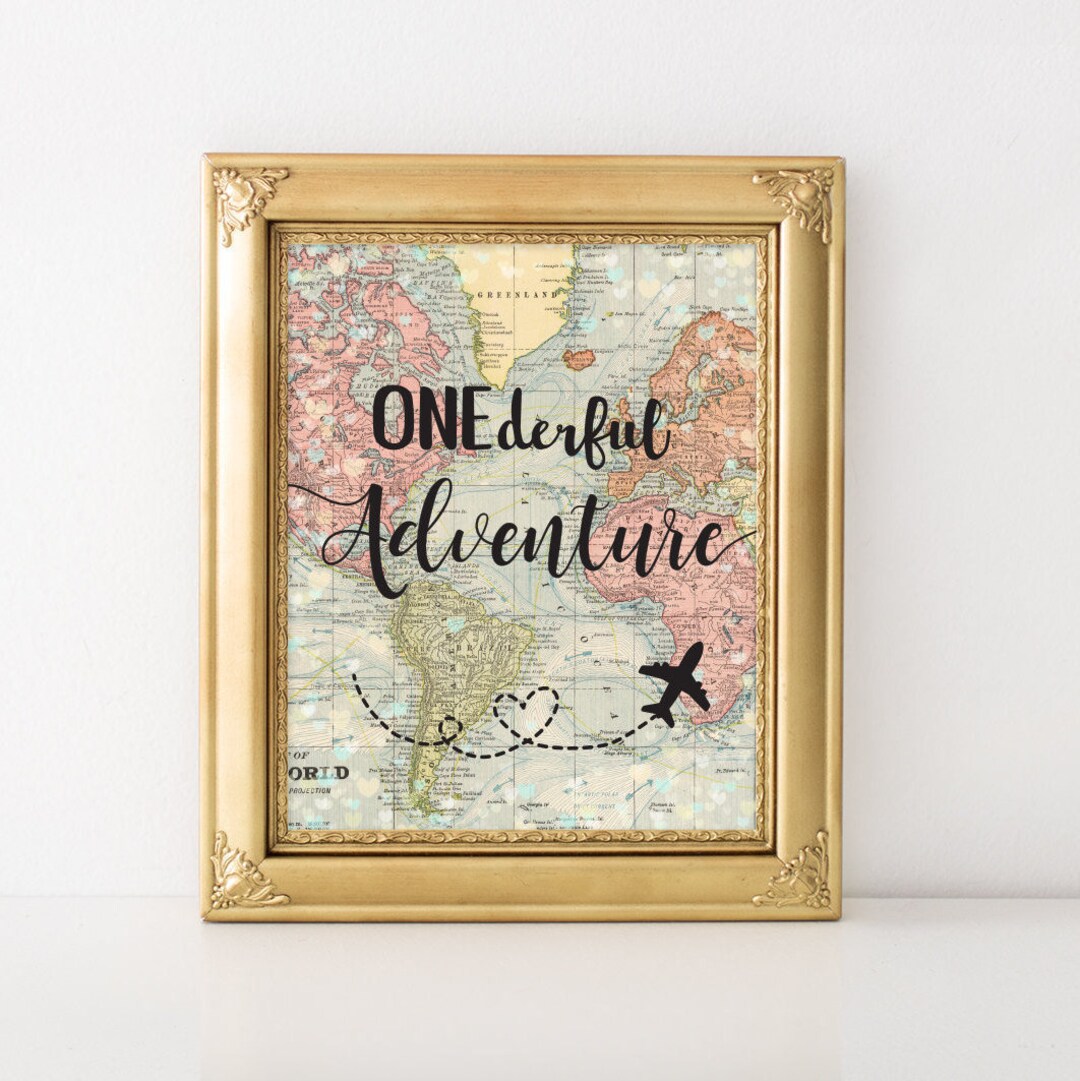 Printable Onederful Adventure World Map 8x10 Onederful Print - Etsy