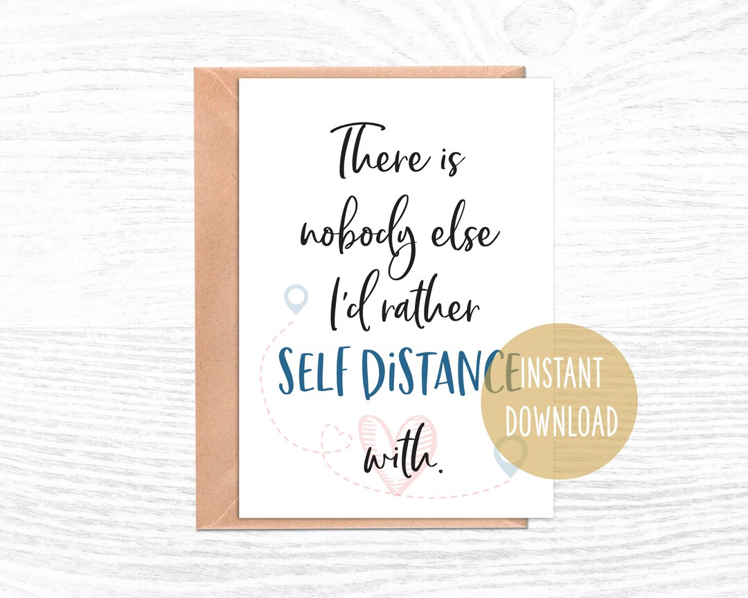 Social Distancing Card There is Nobody Else I'd Social - Etsy
