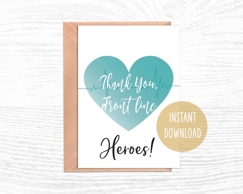 Front Line Workers Thank You Card Thank You Front Line Hero | Etsy