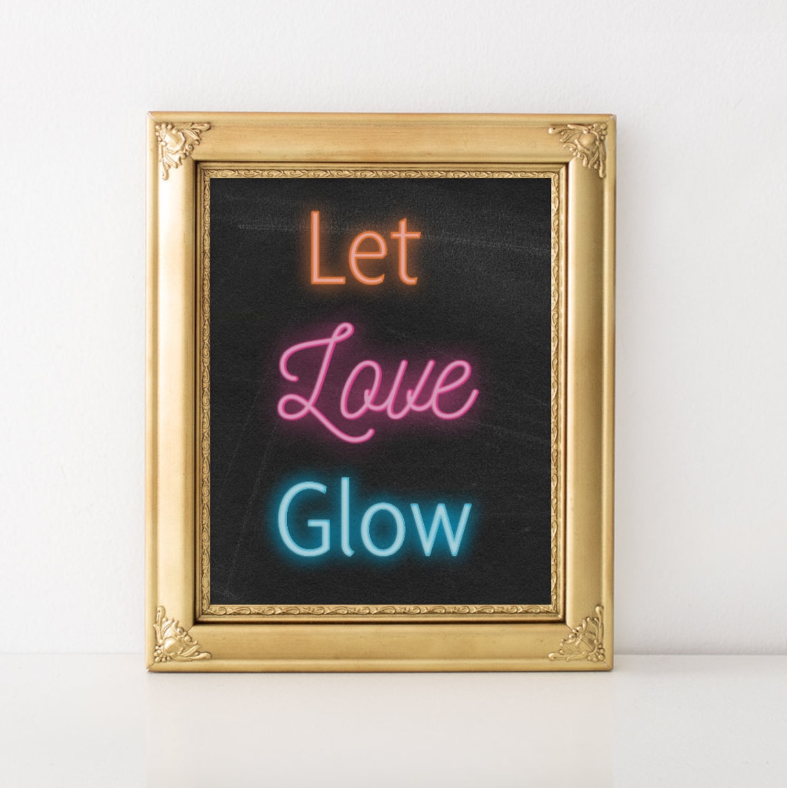 Printable Let Love Glow Glowstick Sign Glow Stick Sign | Etsy