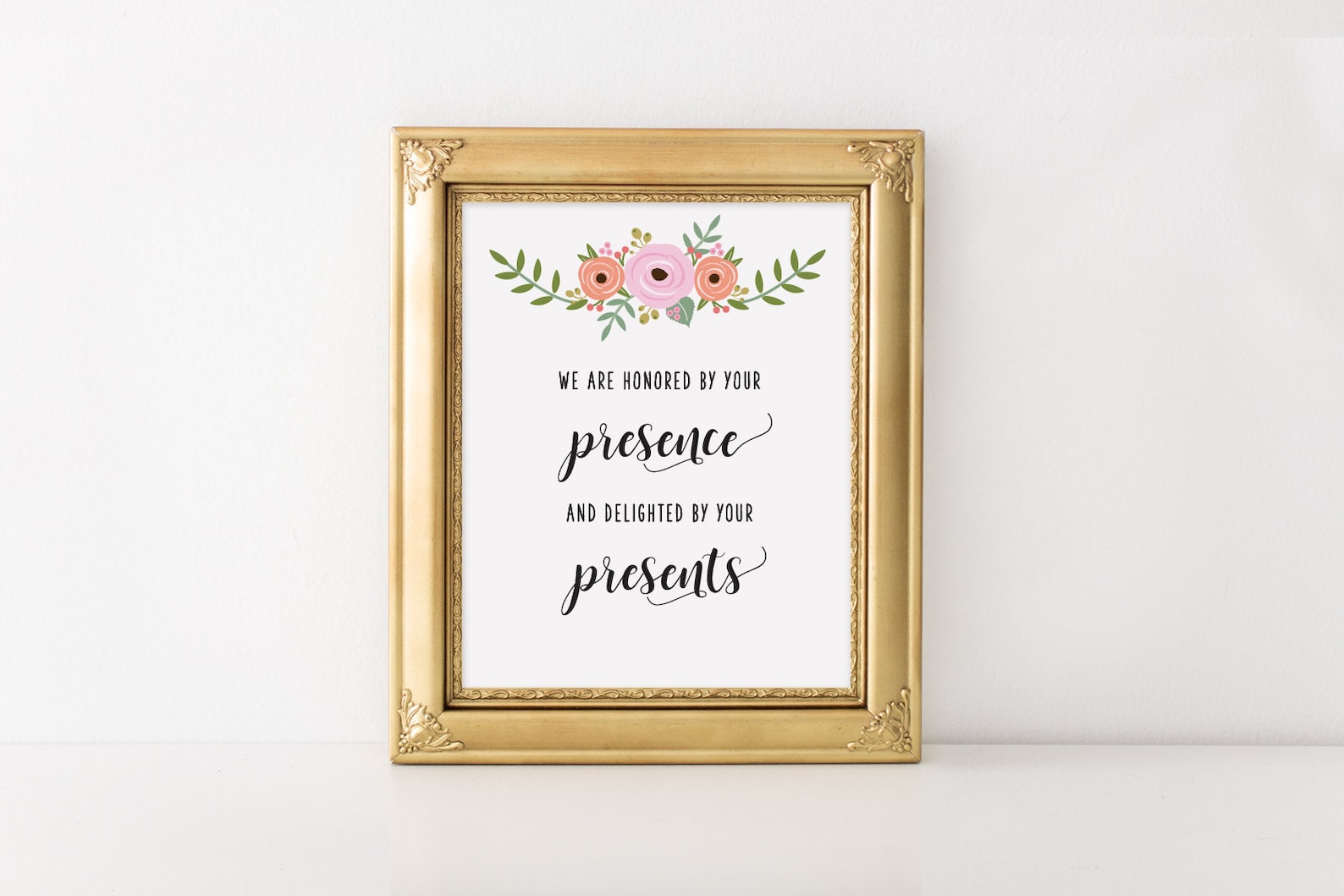 Printable We Are Honored By Your Presence Wedding Bridal | Etsy