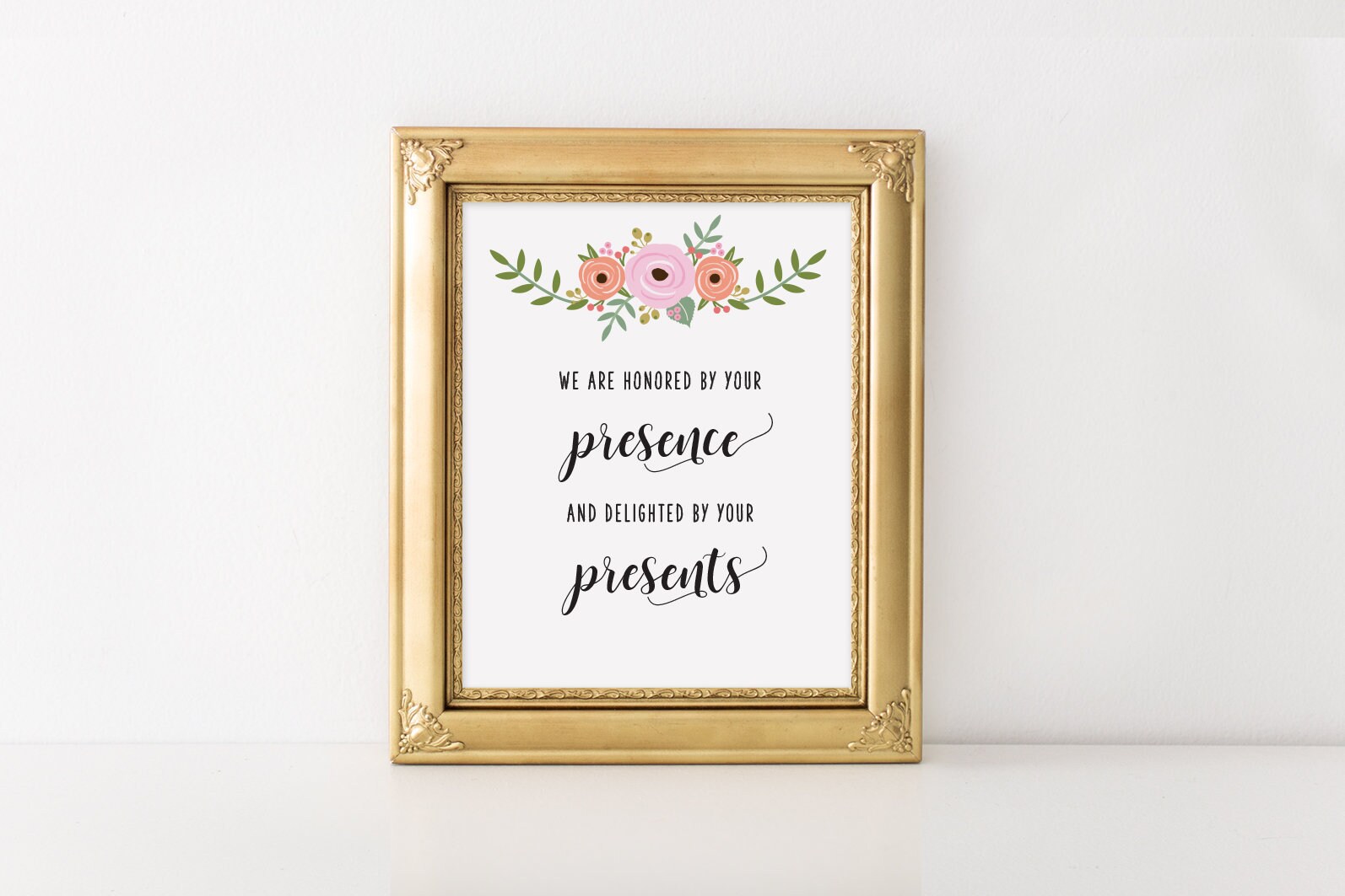 Printable We Are Honored By Your Presence Wedding Bridal | Etsy