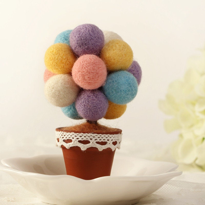 Cotton Candy Tree - DIY Needle Felting Craft Kit - Etsy