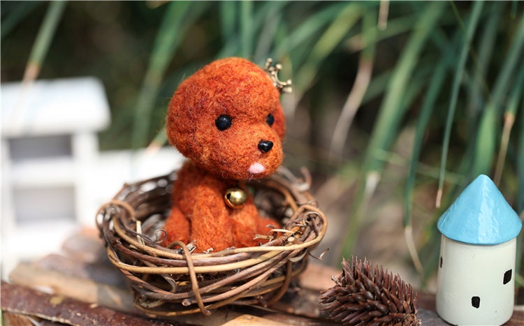 Toy Poodle DIY Needle Felting Craft Kit | Etsy