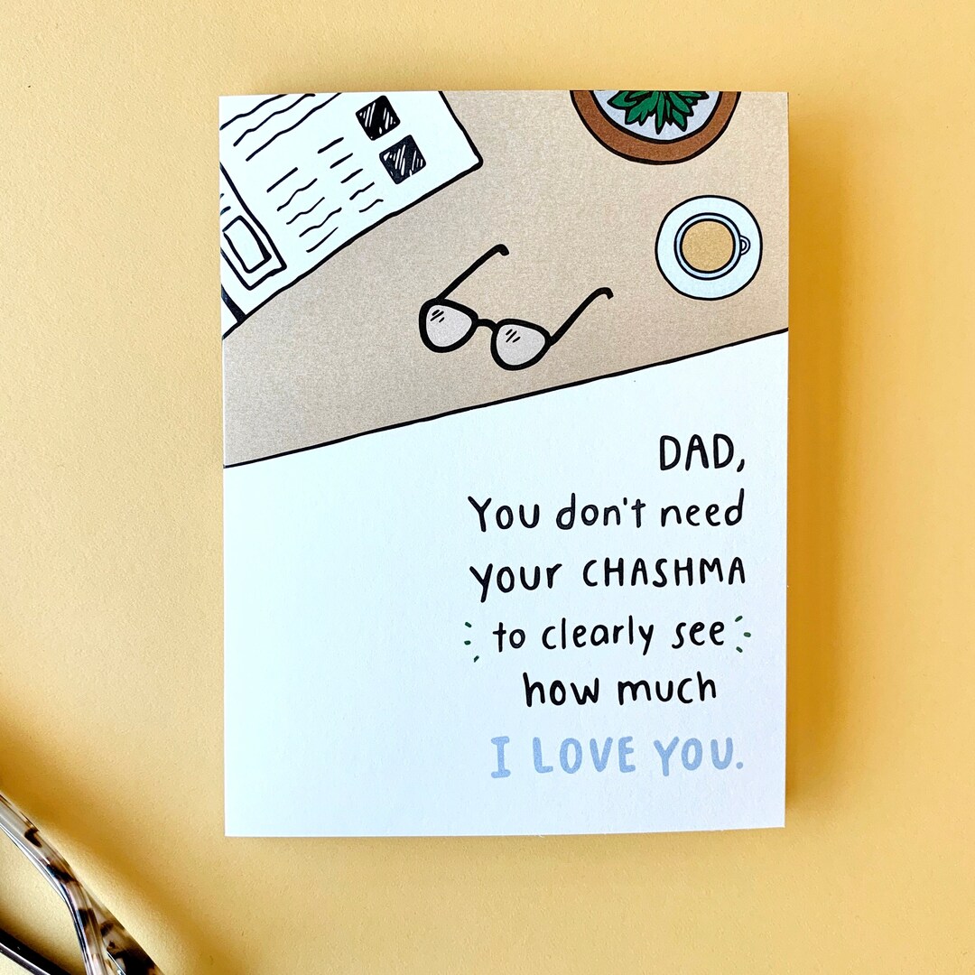 Dad's Chashma Indian Father's Day Card, Pyarful, Indian, Pakistani ...