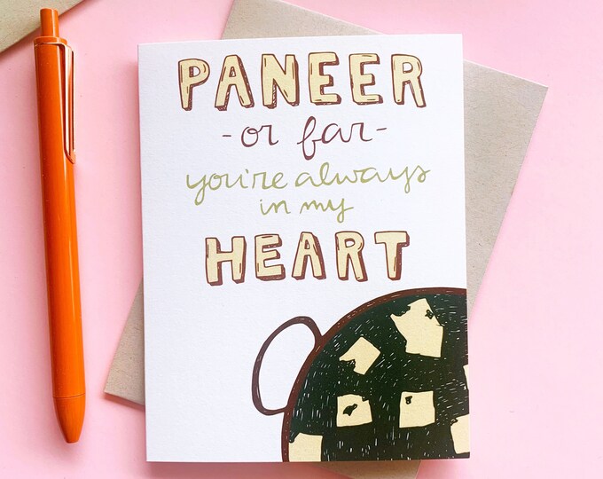 Paneer or Far Friendship Card, Far Away Friend, Indian Card, Pyarful ...