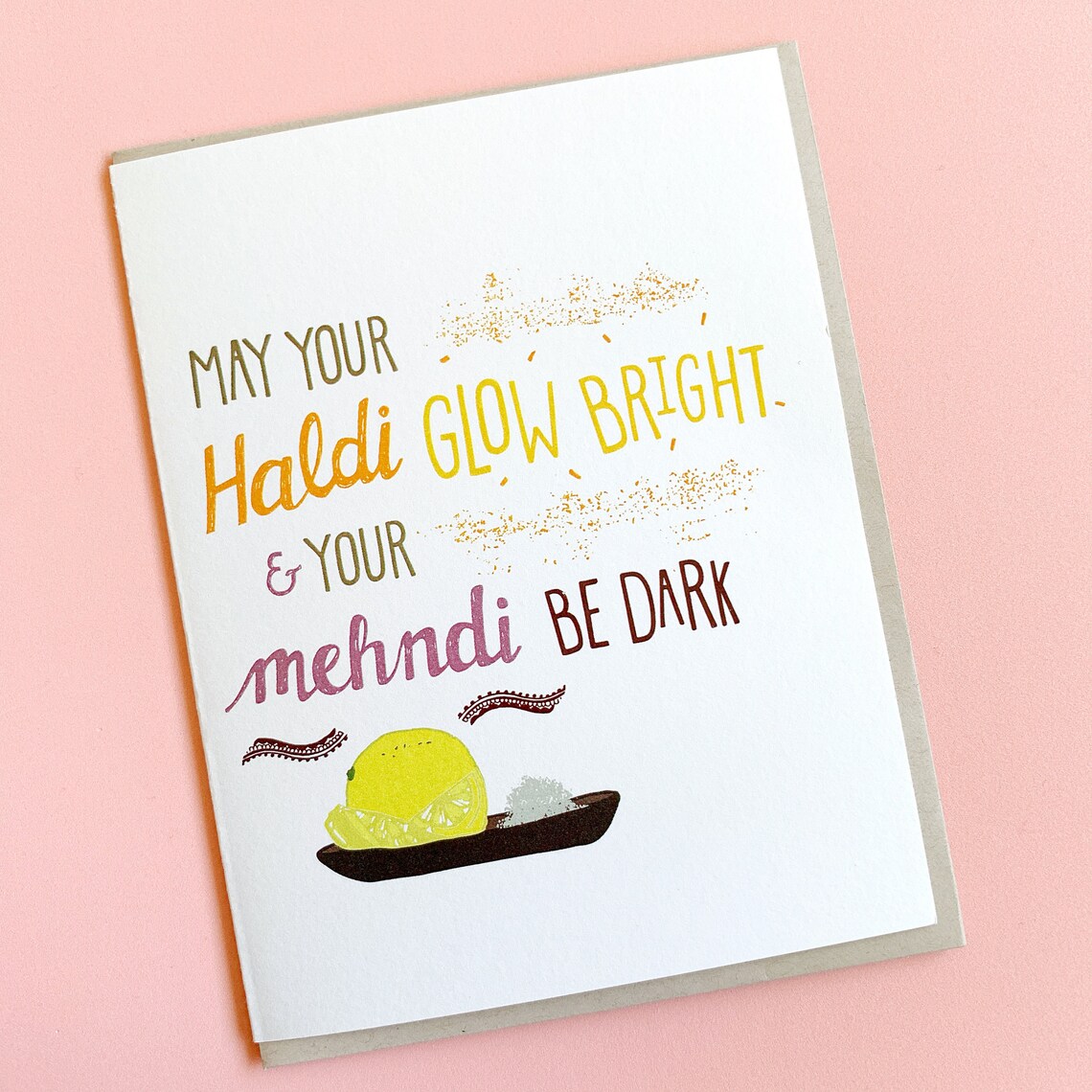 Haldi & Mehndi Indian Card Indian Wedding Pyarful Desi - Etsy