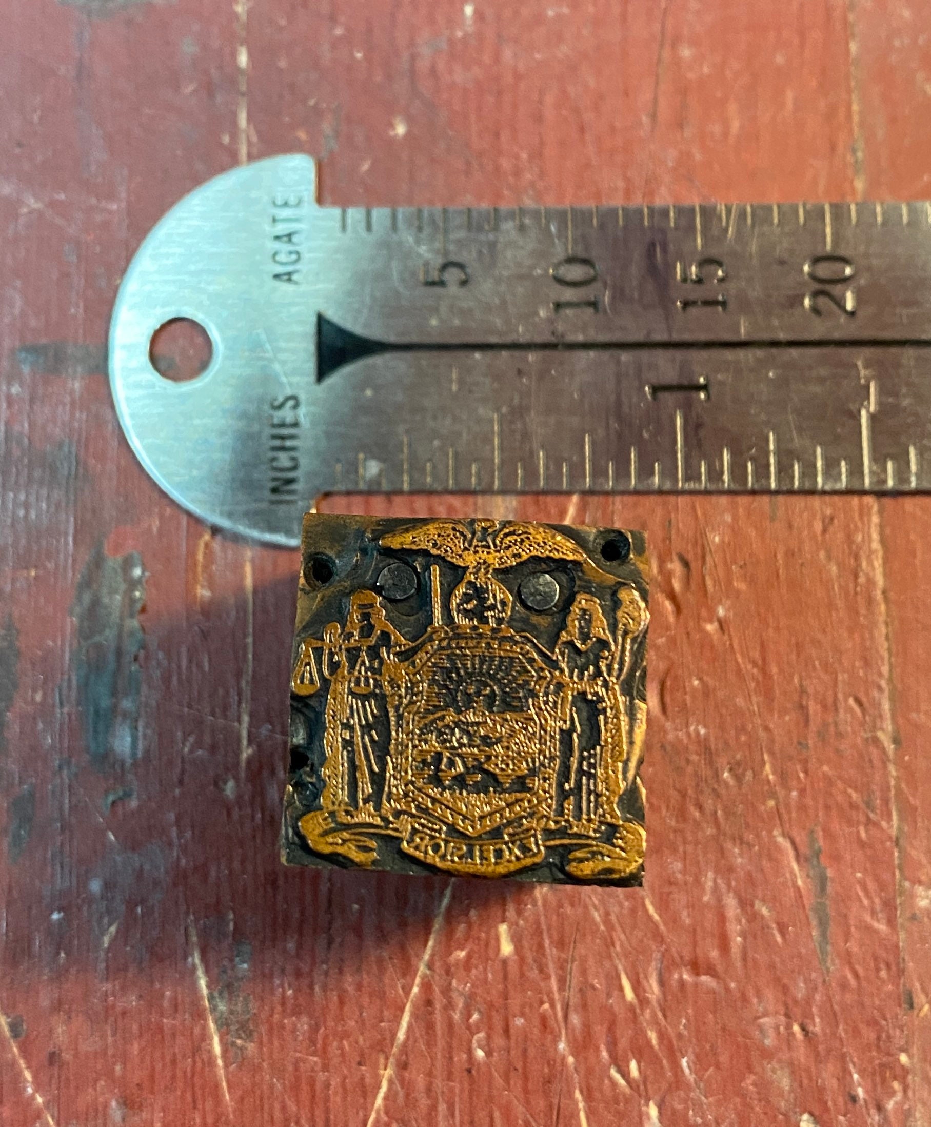 Vintage NYS Logo Printing Block - Heidelberg Windmill Letterpress - Etsy