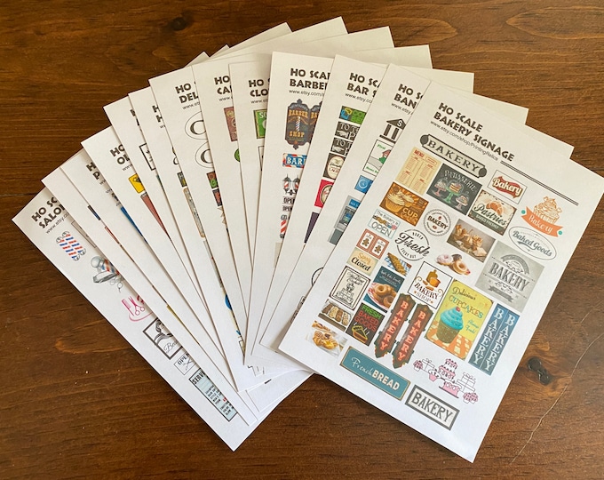 HO Scale Signs - Etsy