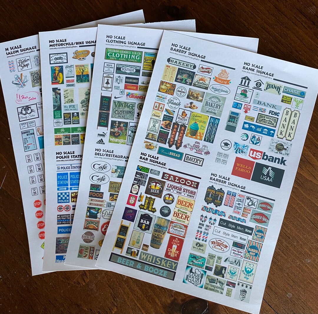 N Scale Signage - Etsy