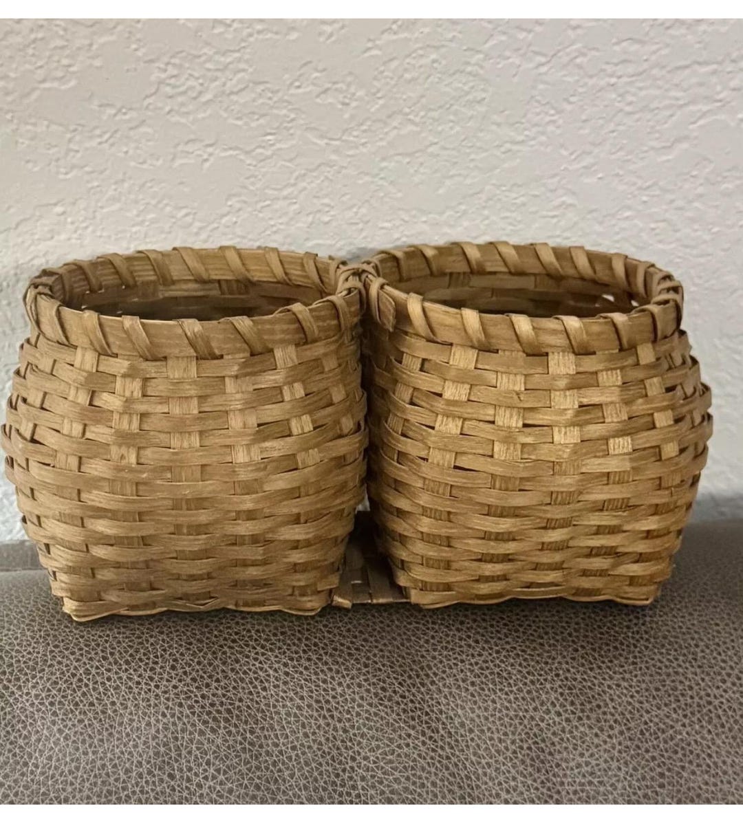 Vintage Basket Ville Wicker Twin Double Baskets Vermont Basketville - Etsy