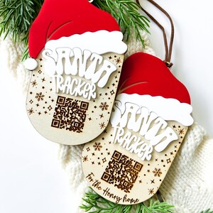 Santa Tracker, Santa Tracker Ornament, Santa QR Code, QR Code Ornament ...
