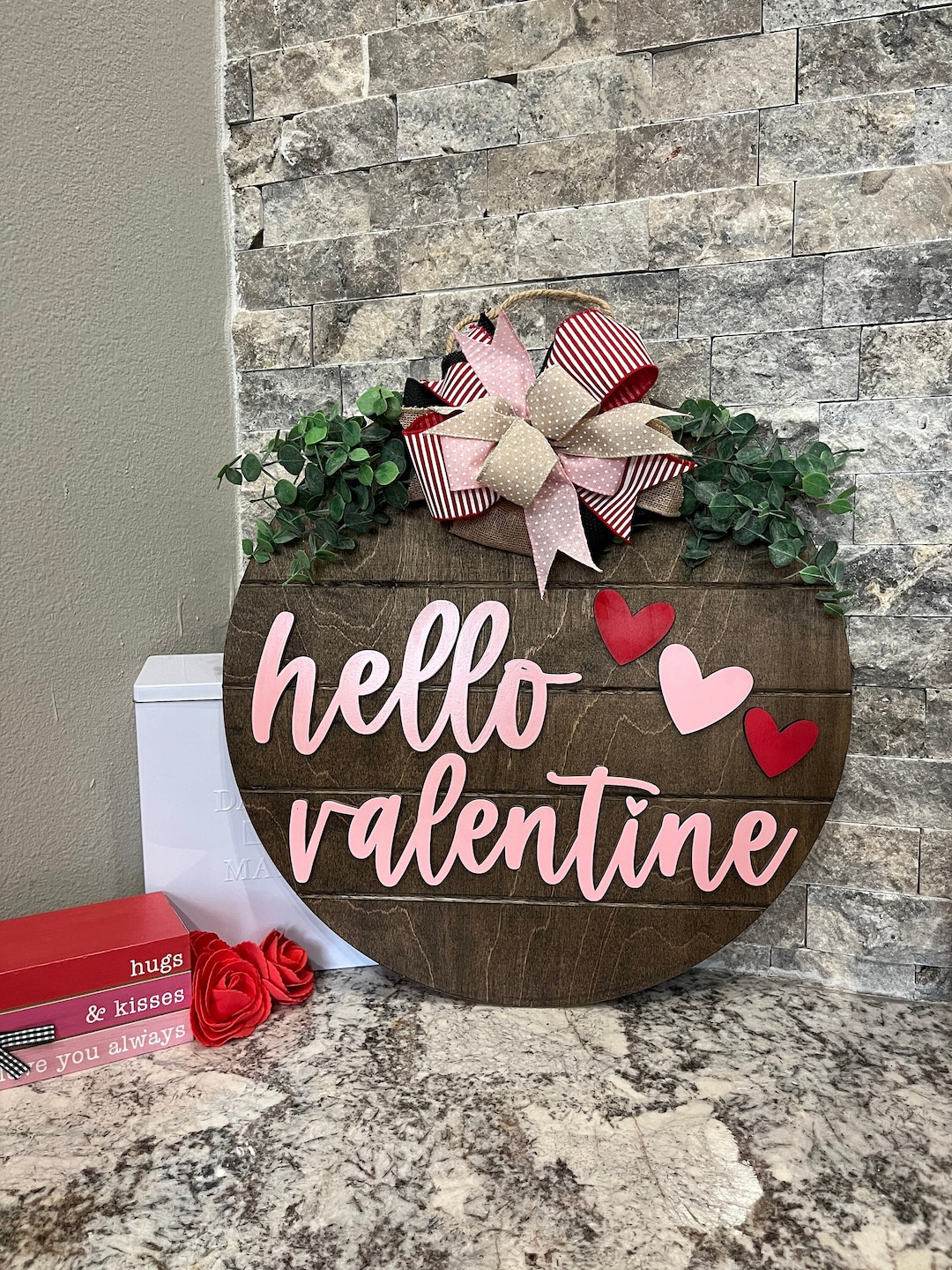 Valentines Door Hanger, Hello Valentine, Valentines Front Door Decor ...