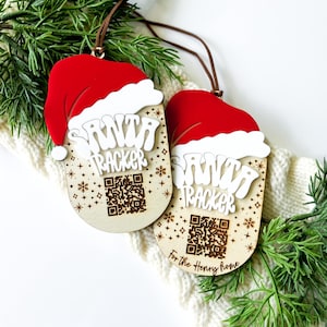 Santa Tracker, Santa Tracker Ornament, Santa QR Code, QR Code Ornament ...