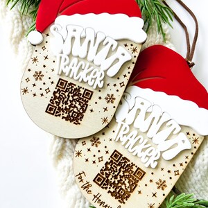 Santa Tracker, Santa Tracker Ornament, Santa QR Code, QR Code Ornament ...