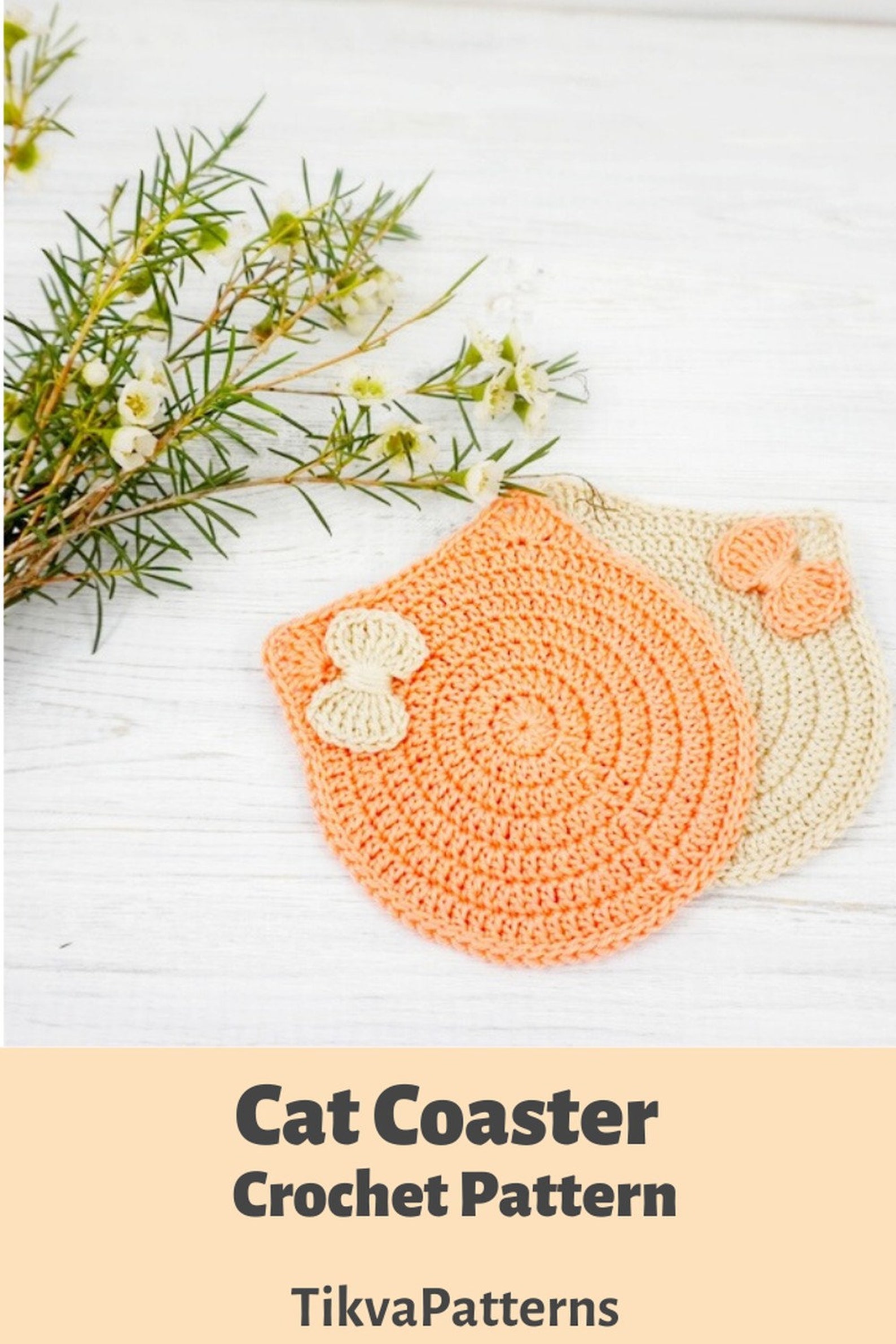 PDF Crochet Cat Coaster Pattern Kitten Pattern Pattern - Etsy