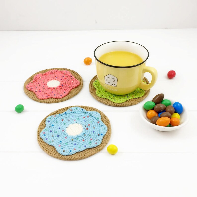 Donut Coaster Crochet Pattern Doily PDF Pattern Easy Crochet | Etsy