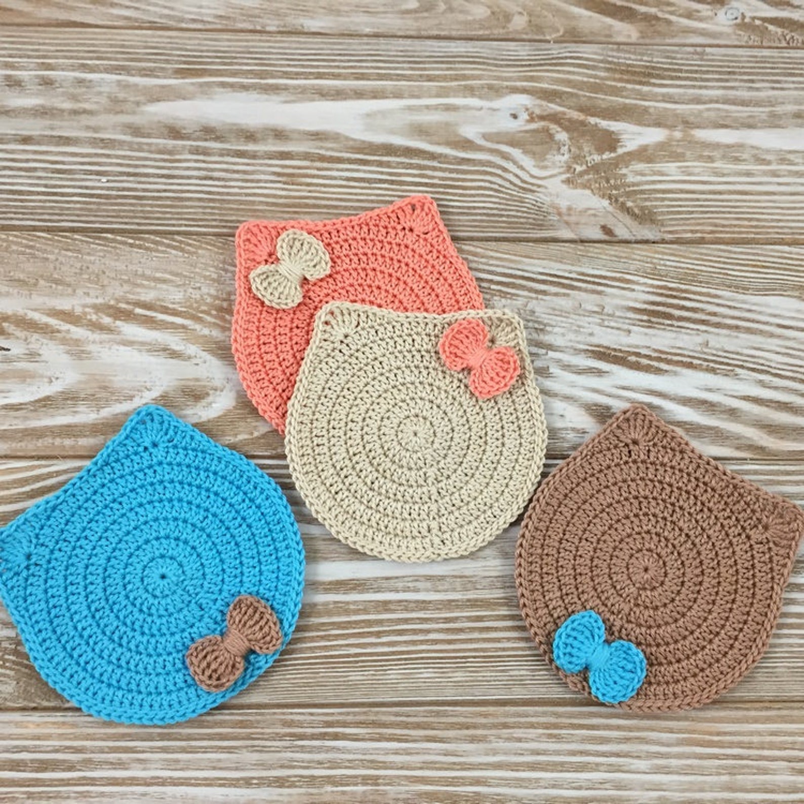 PDF Crochet Cat Coaster Pattern Kitten Pattern Pattern | Etsy