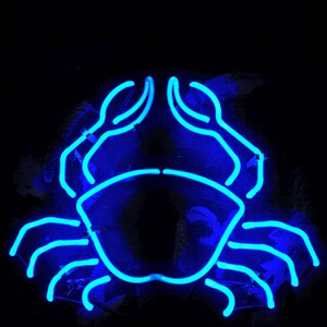 Custom Neon Sign Crab - Etsy