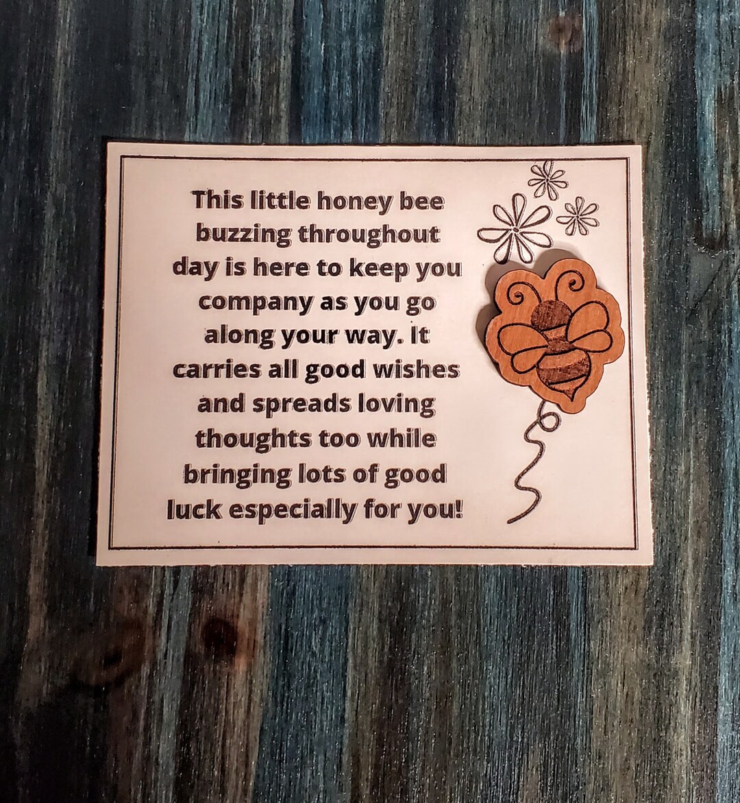 Bumble Bee | Pocket Tokens | Good Luck Charm | Pocket Hug | Wooden ...