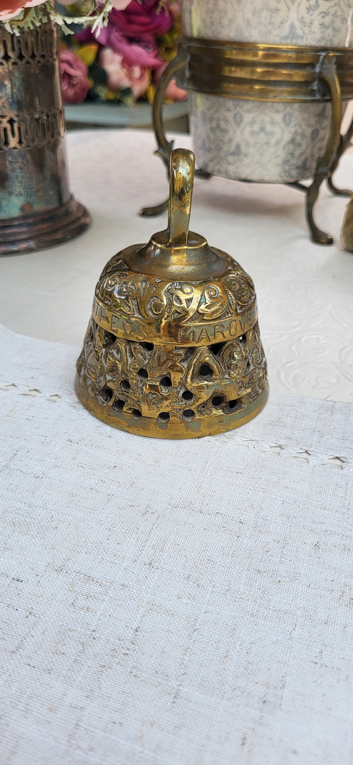 Vintage Bell | Vintage Brass Bell | Hand Bell | Vintage Sanctus Bell ...