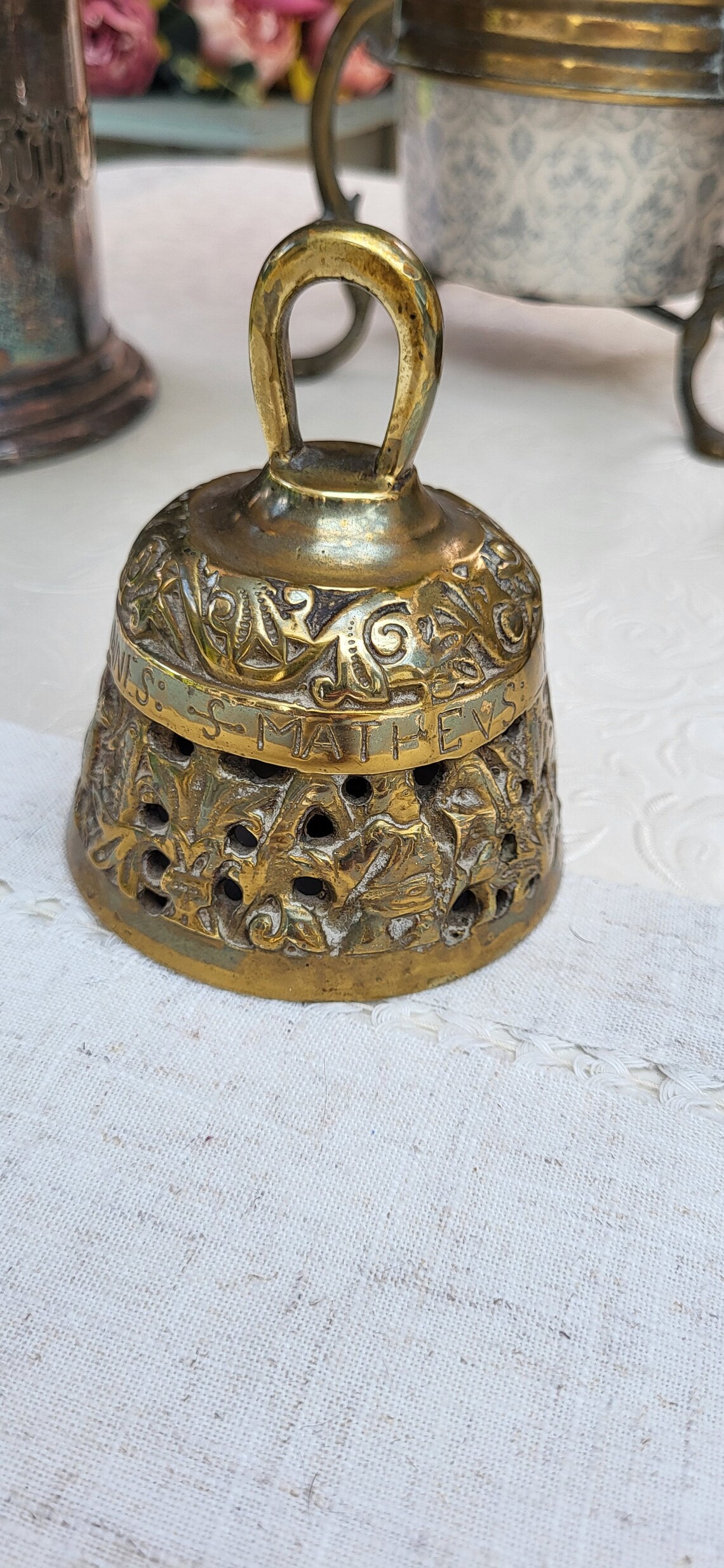 Vintage Bell | Vintage Brass Bell | Hand Bell | Vintage Sanctus Bell ...