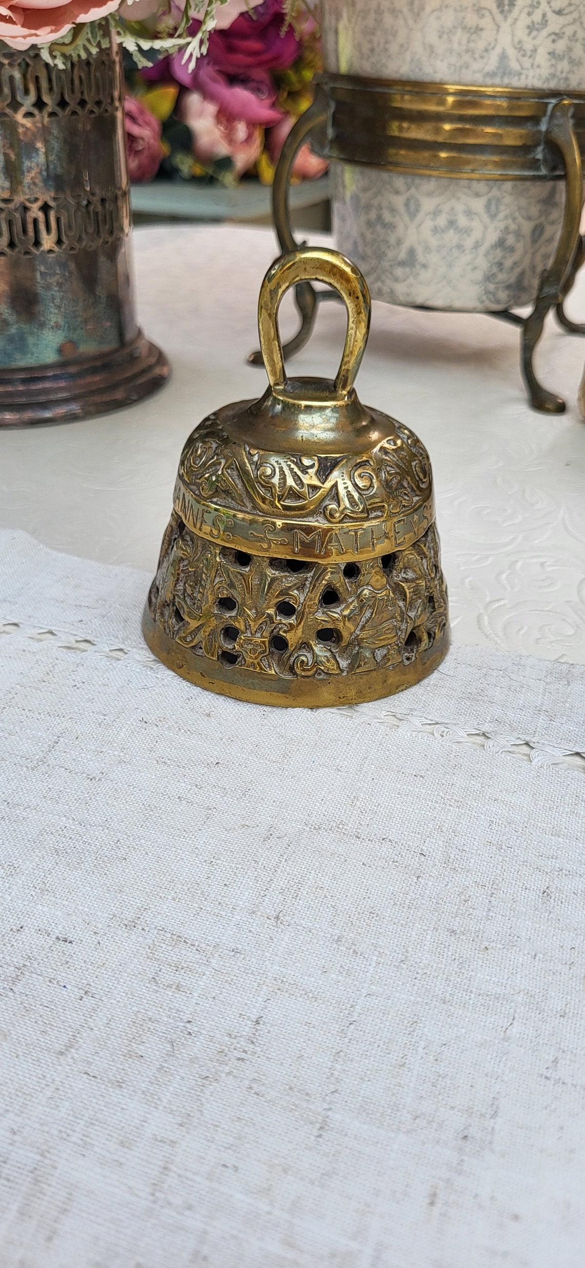 Vintage Bell | Vintage Brass Bell | Hand Bell | Vintage Sanctus Bell ...