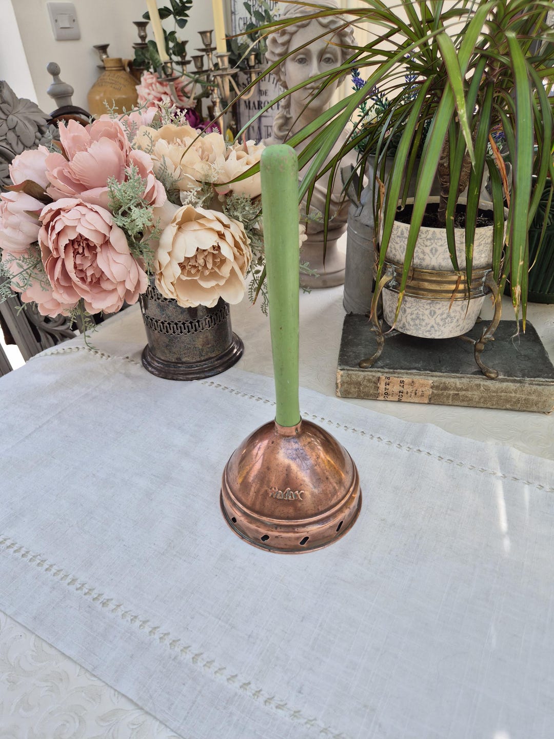 Vintage Washing Dolly | Wood & Copper Wash Dolly | Vintage Posser ...