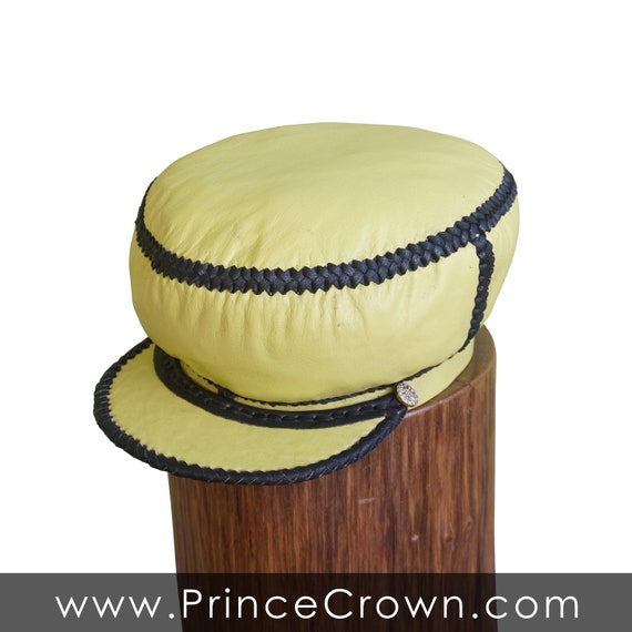 Lime Green Leather Cap Small Fitted Cap for Locs Rasta - Etsy