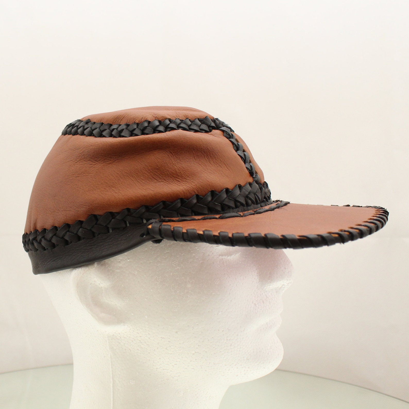 Rasta Hat, Kepi Cap, Civil War Cap, Rebel Leather Hat, Reggae Roots ...