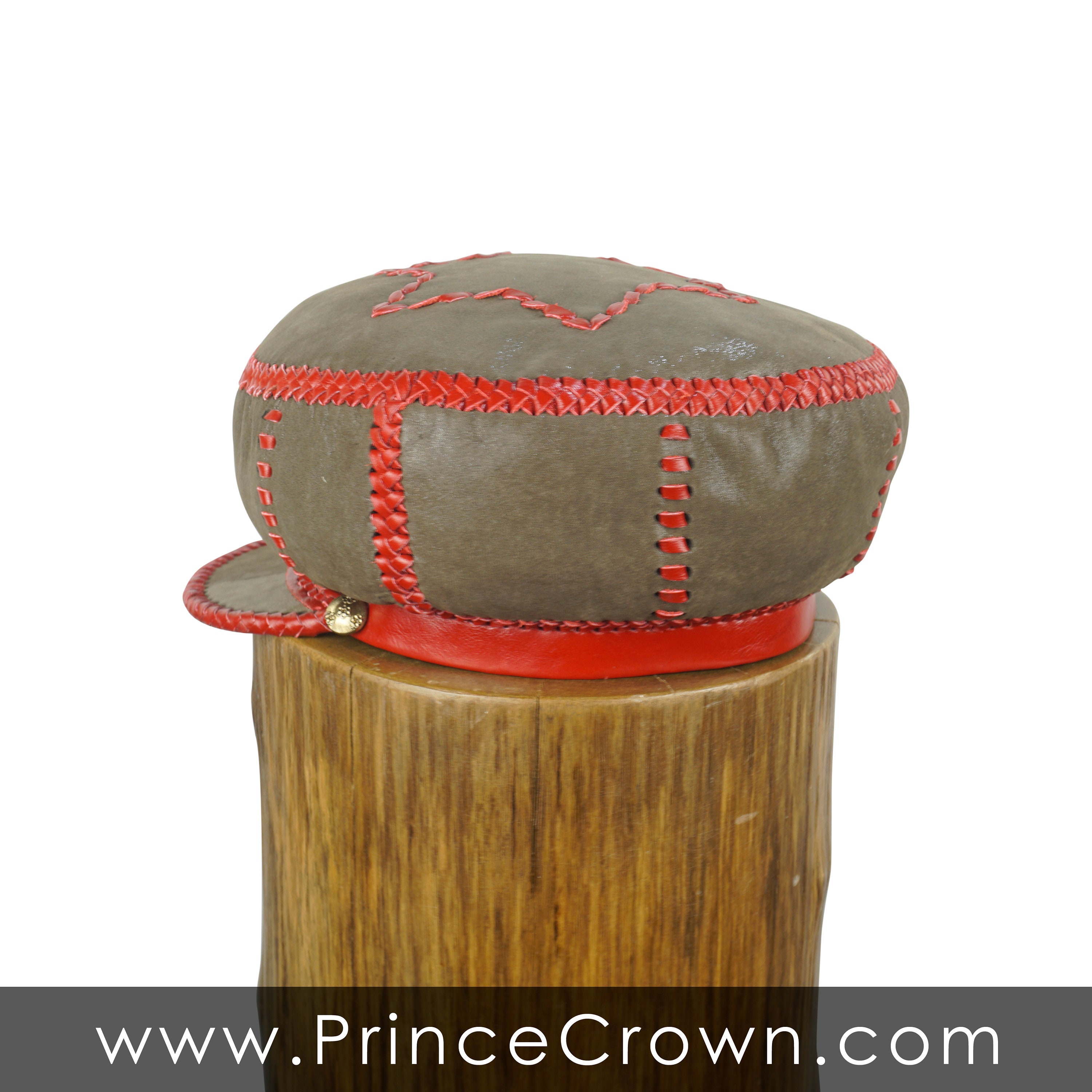Small Leather Cap, Fitted Cap for Locs, Rasta Leather Tam, Rastafarian ...