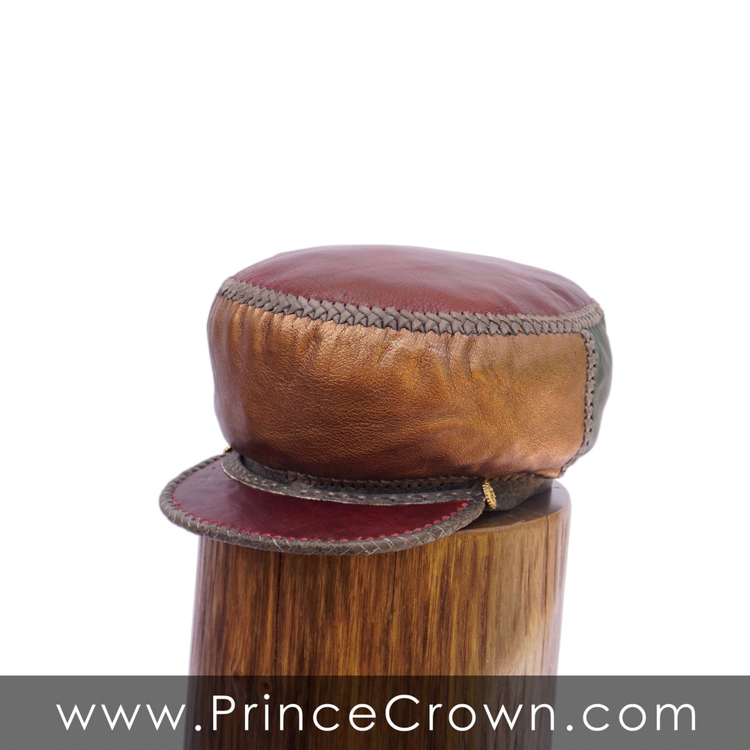 Cap for Locs, Handmade Leather Hat for Natty Dreads, Leather Rasta Tam ...