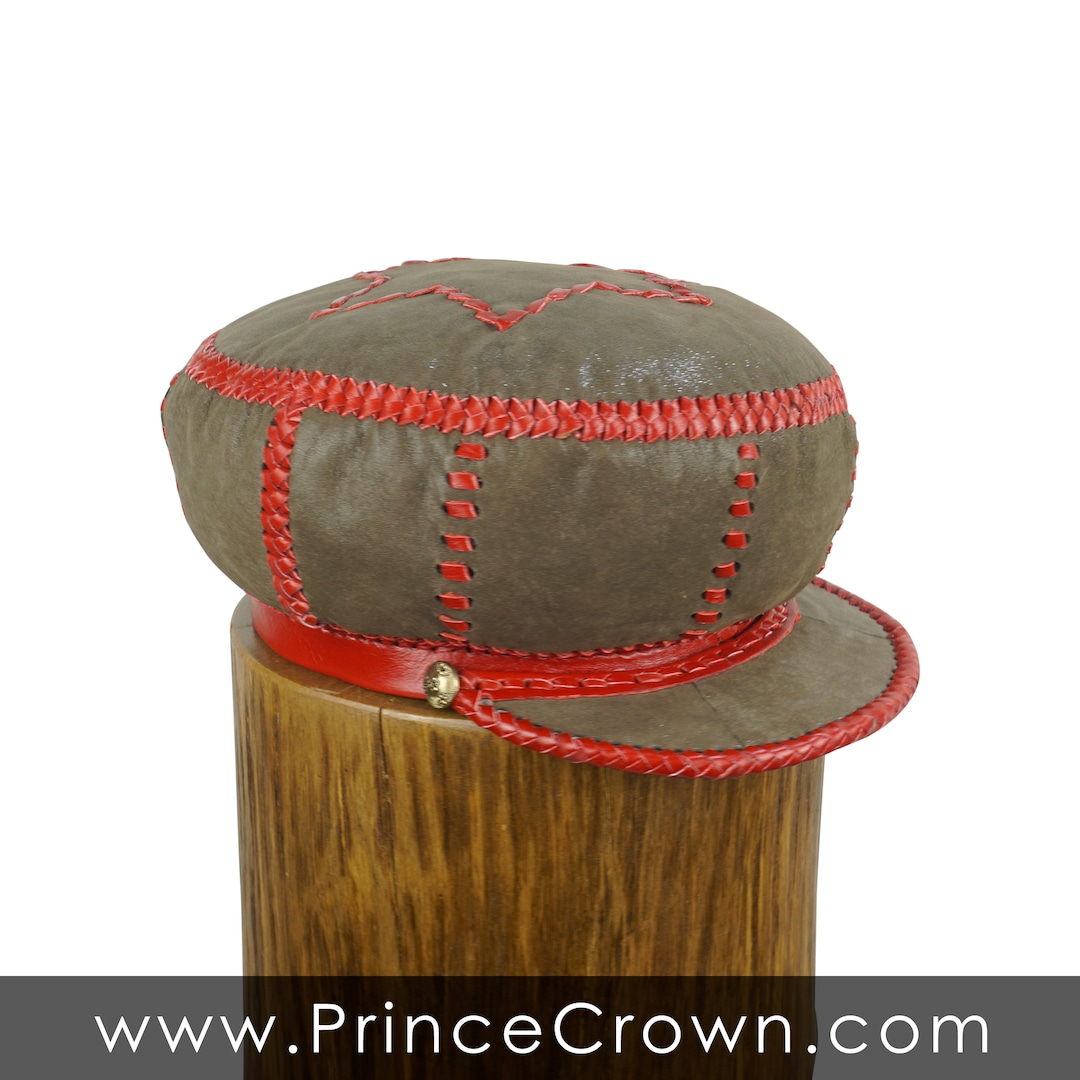 Small Leather Cap, Fitted Cap for Locs, Rasta Leather Tam, Rastafarian ...