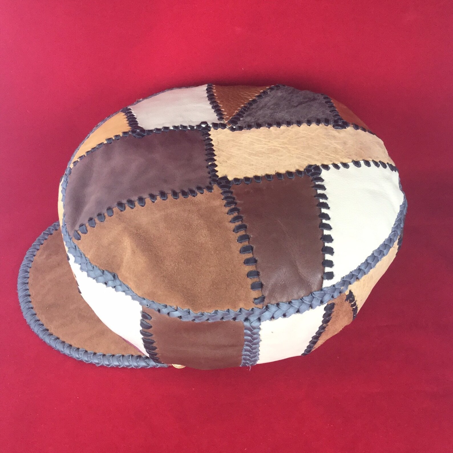 Handmade Leather Rasta Tam for Locs, Fitted Cap (22 Inches) - Etsy