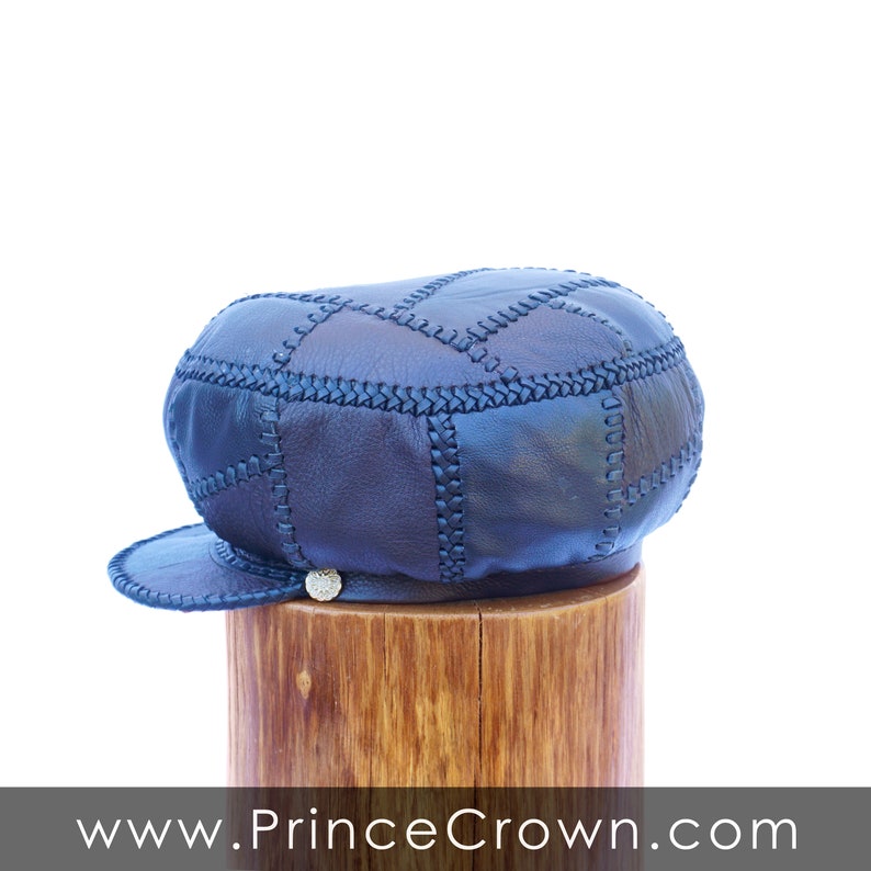 Large Leather Cap Fitted Cap for Locs Rasta Leather Tam - Etsy