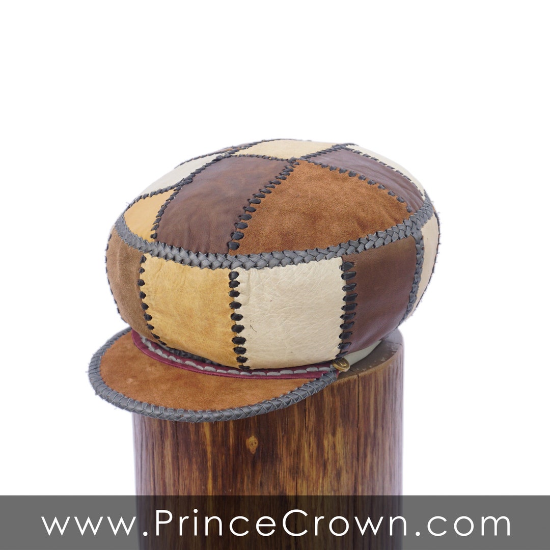 Leather Cap for Locs, Rasta Leather Tam, Handmade Leather Hat, Designer ...