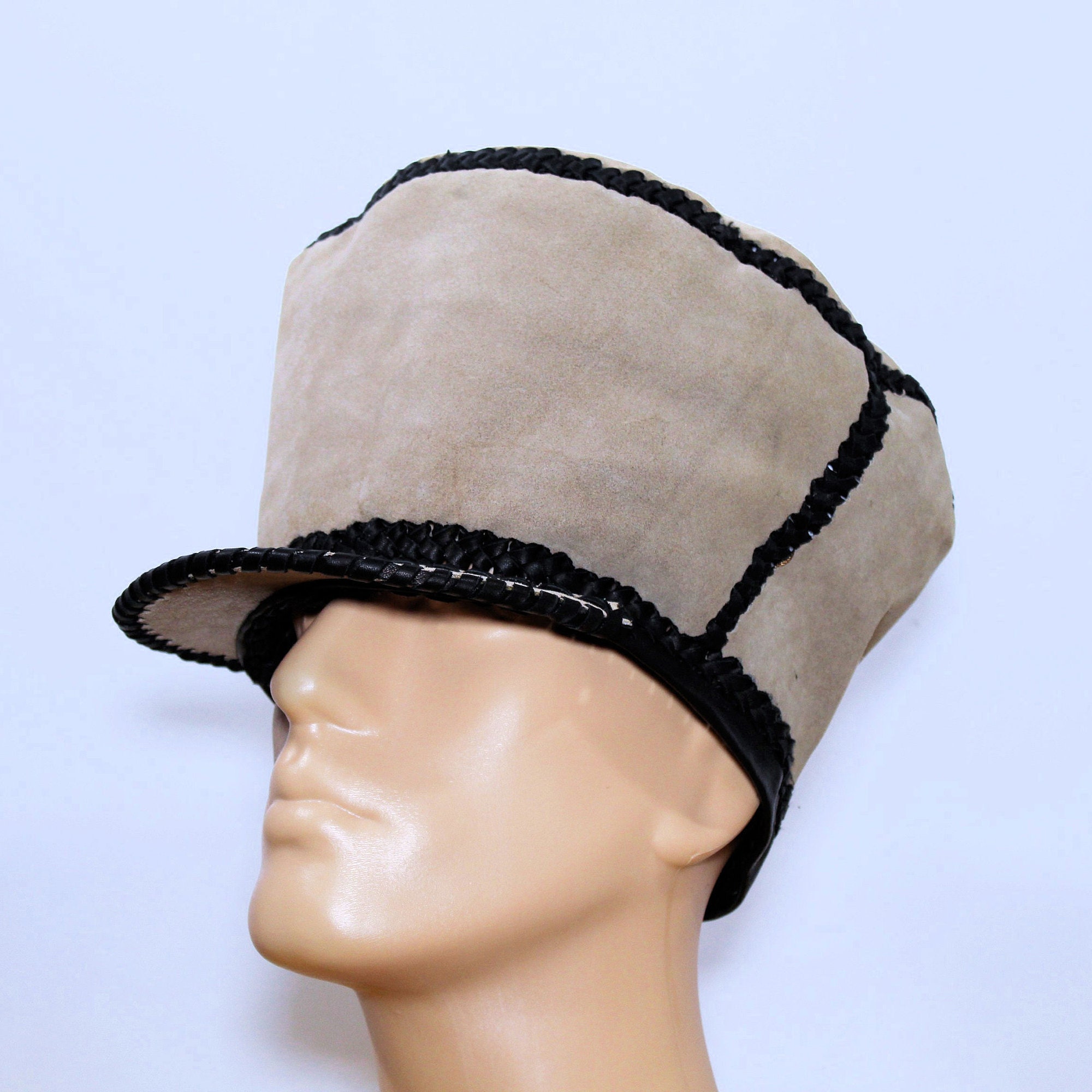 Rasta Leather Tam Leather Crown for Locs Dennis Brown Crown | Etsy