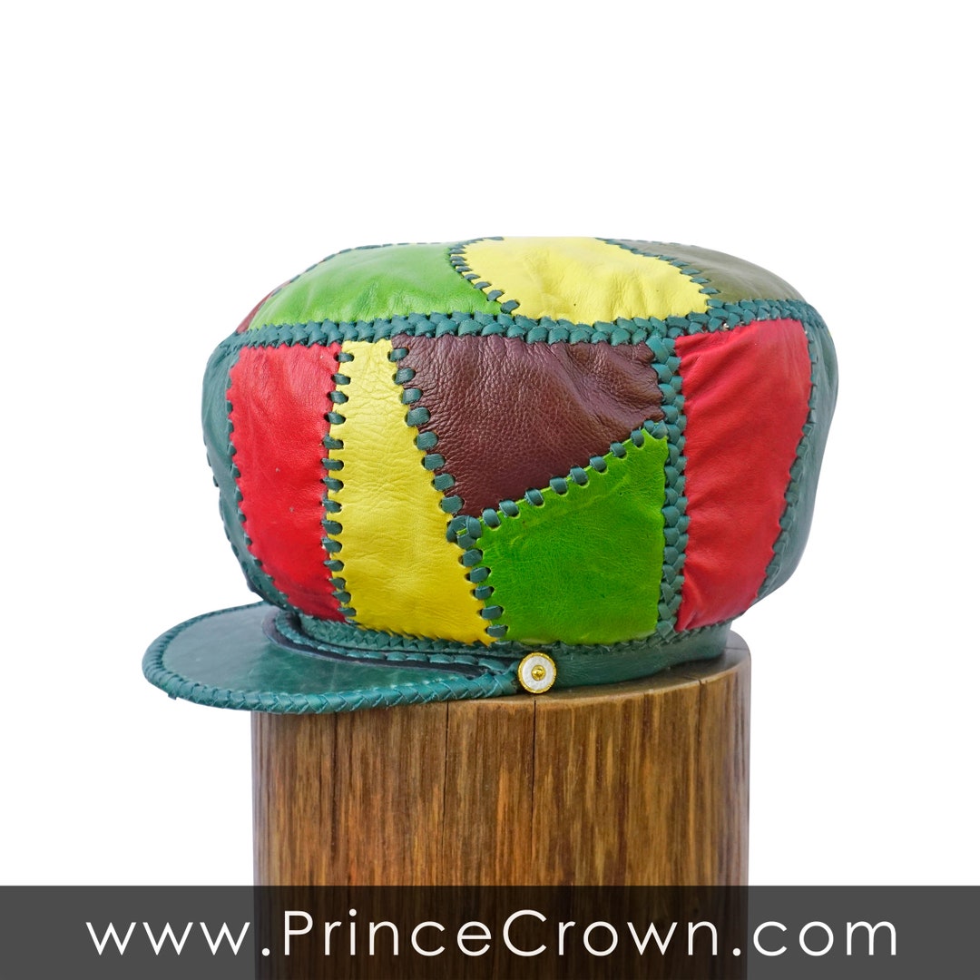 Rasta Leather Hat, Flabba Holt Leather Hat, Rasta Locs Cap, Rasta ...