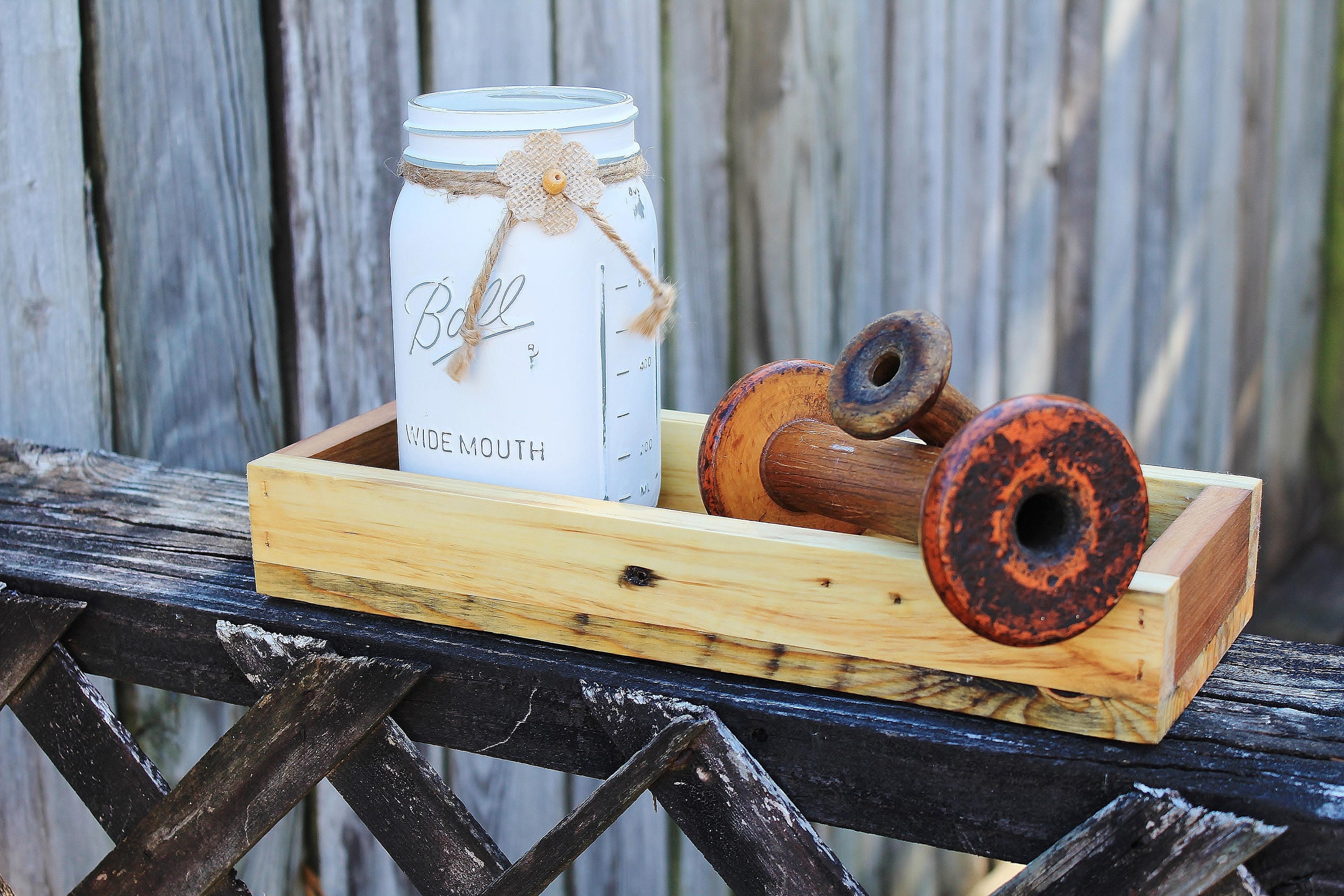 Rustic Tray Farmhouse Tray Wood Tray Rustic Wedding Decor - Etsy