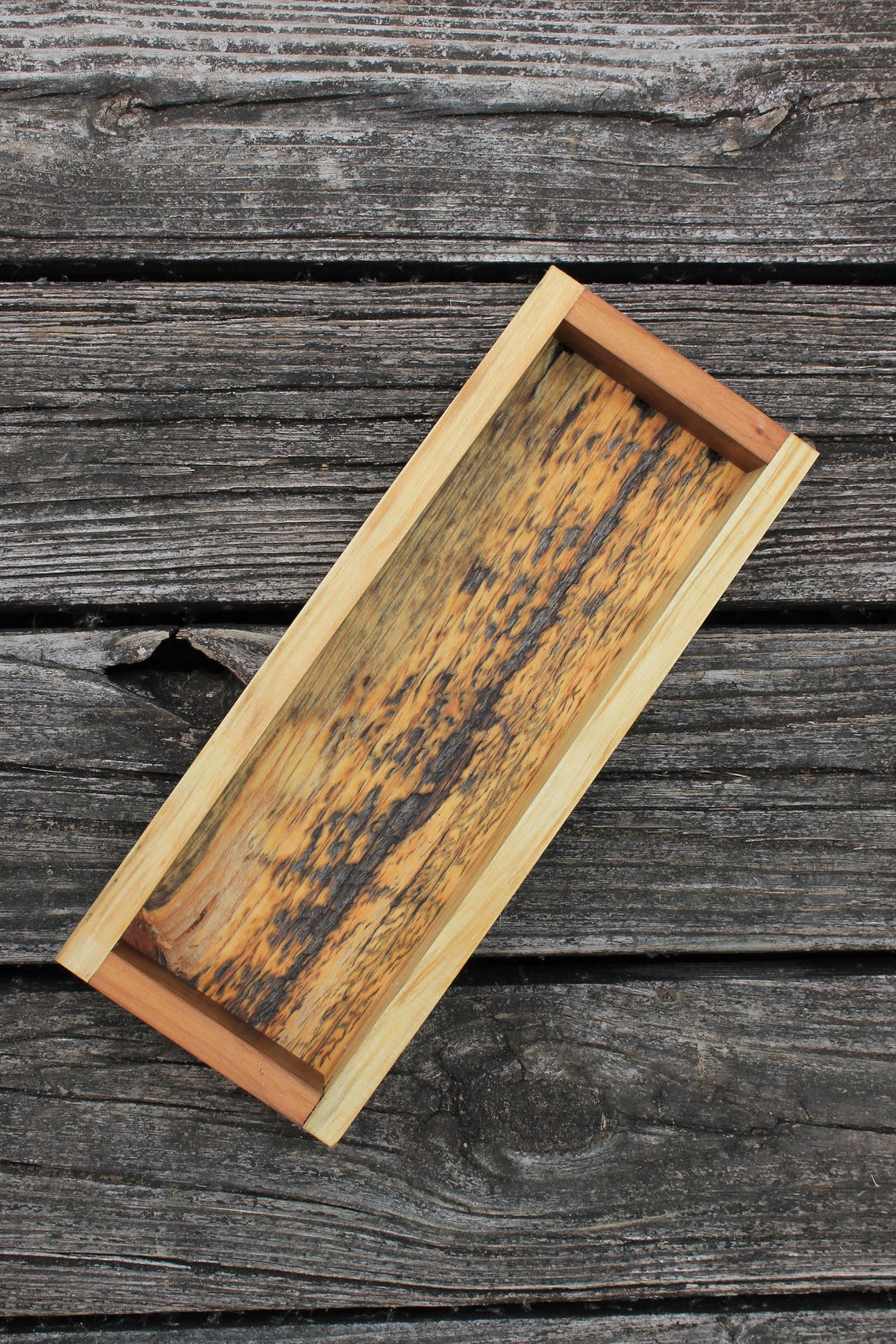 Rustic Tray Farmhouse Tray Wood Tray Rustic Wedding Decor - Etsy