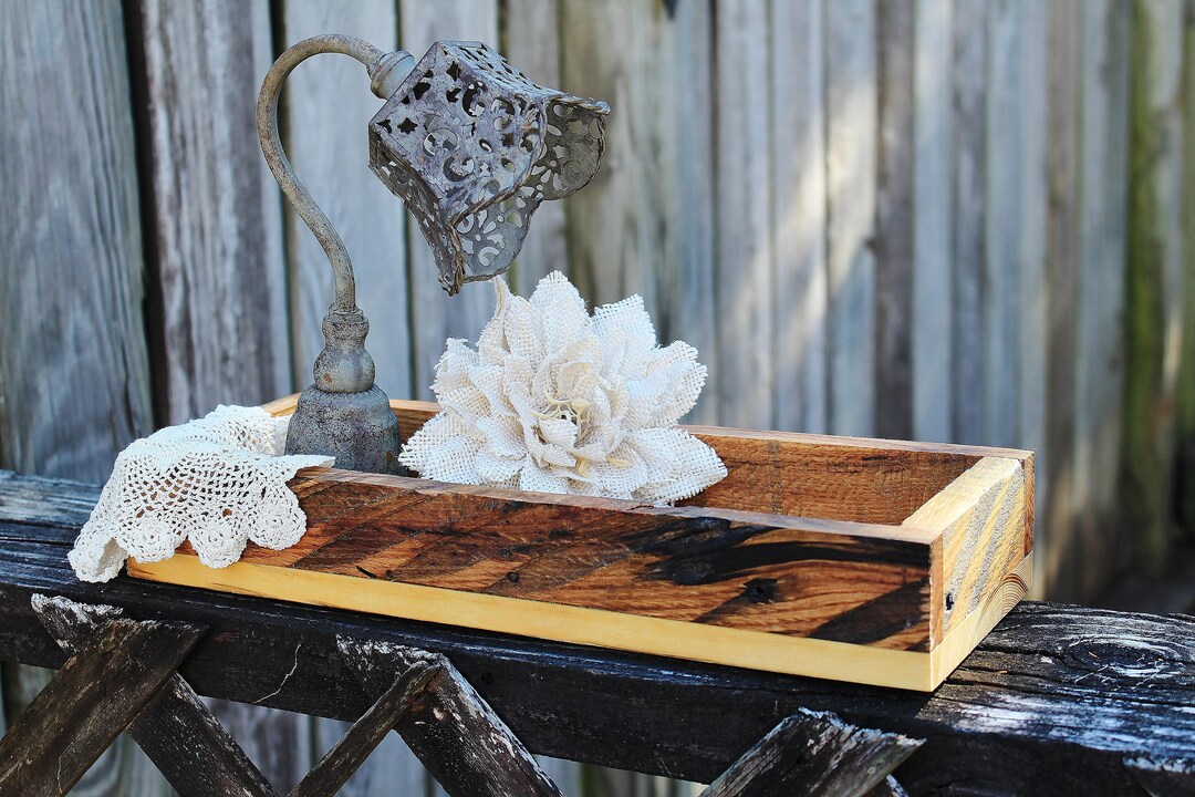 Rustic Tray, Farmhouse Tray, Wood Tray, Rustic Wedding Decor, Rustic ...