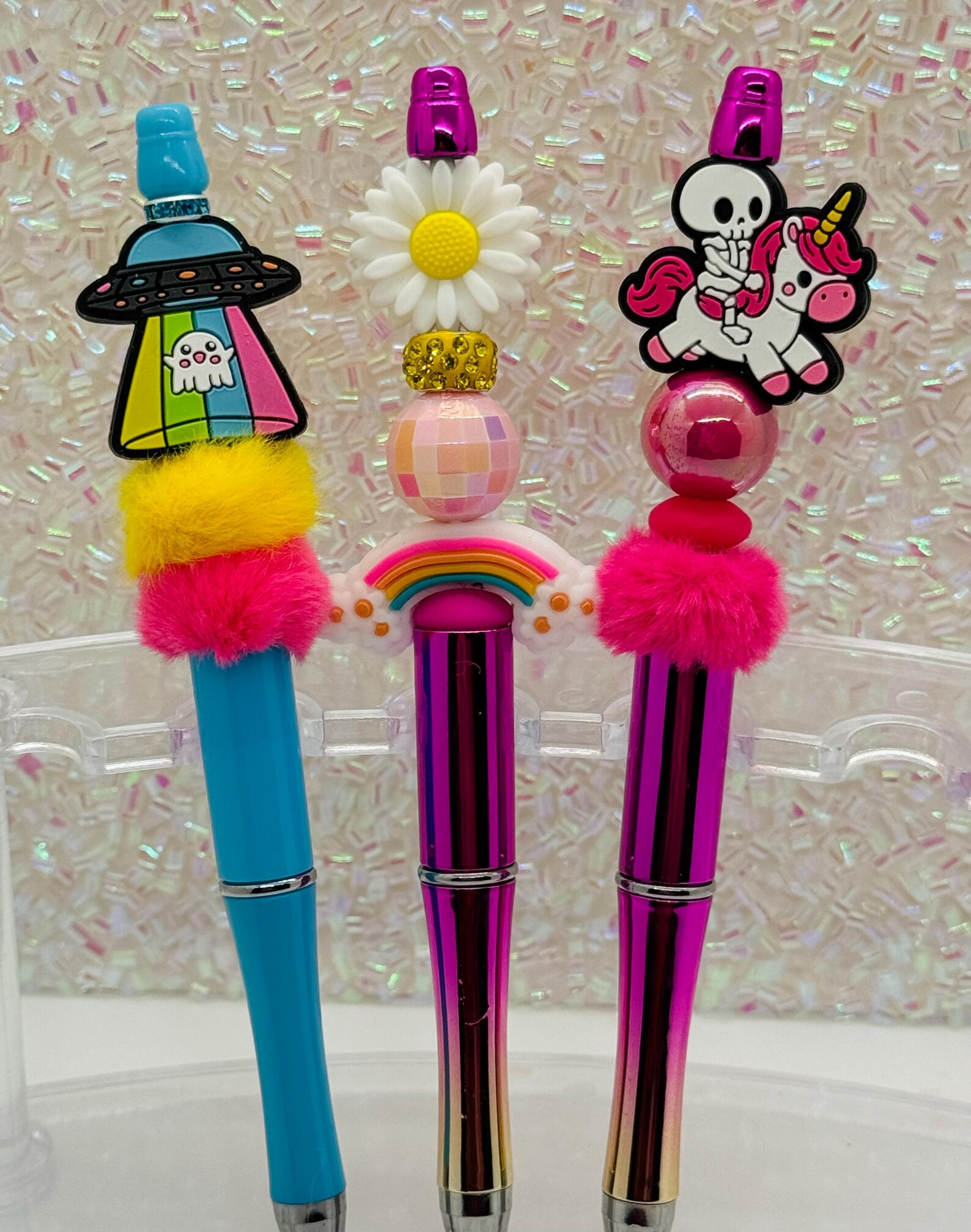 Fun Cute Skeleton Ghost Pens Girly Pop Gifts Rainbow Daisy Unicorn UFO ...