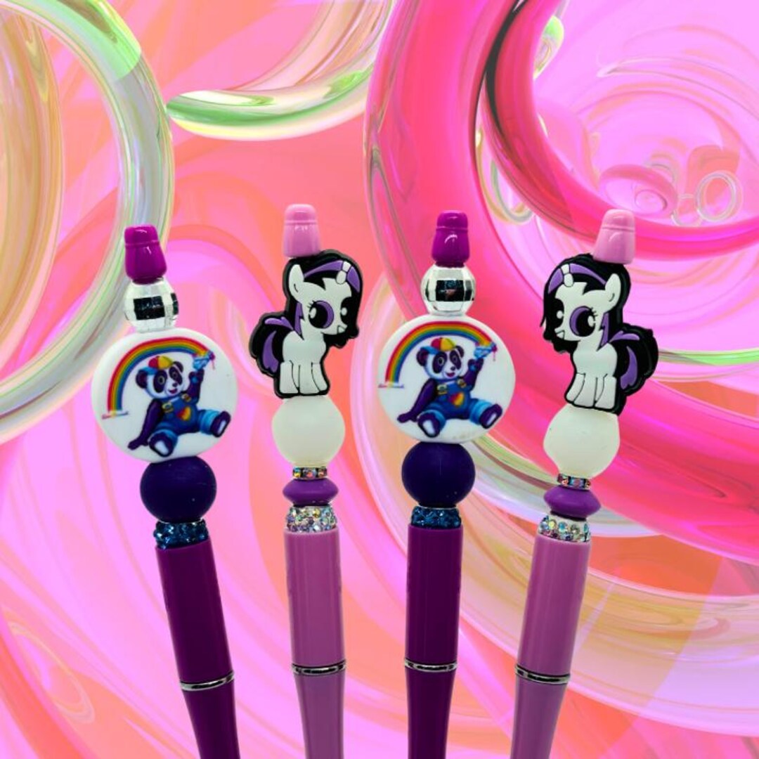 Purple Little Pony Unicorn Rarity Painter Frank Panda Retro 90s Y2K ...