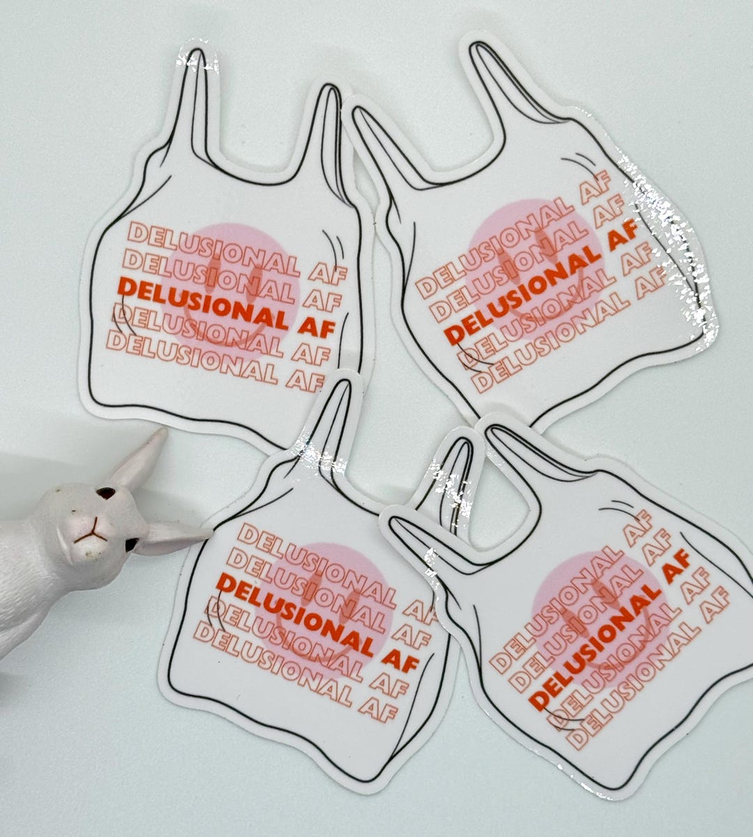 Delusional AF Shopping Bag Sticker Delulu Grocery Bags Stickers Cute ...