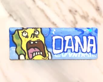 Spongebob Name Tag | Etsy