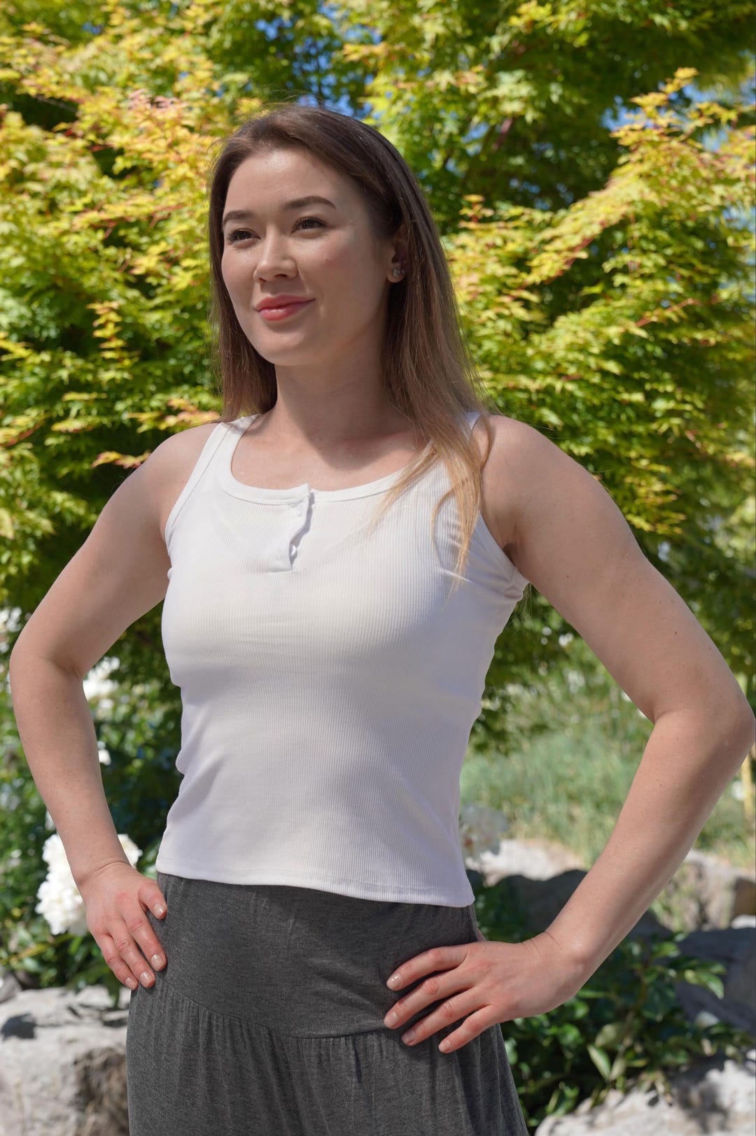 AMARA BAMBOO-BLEND Ribbed Tank - Etsy