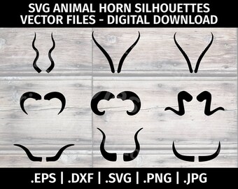 Bull horns svg | Etsy