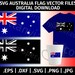 Australia Flag SVG Vector Clip Art Cutting Files for Cricut | Etsy